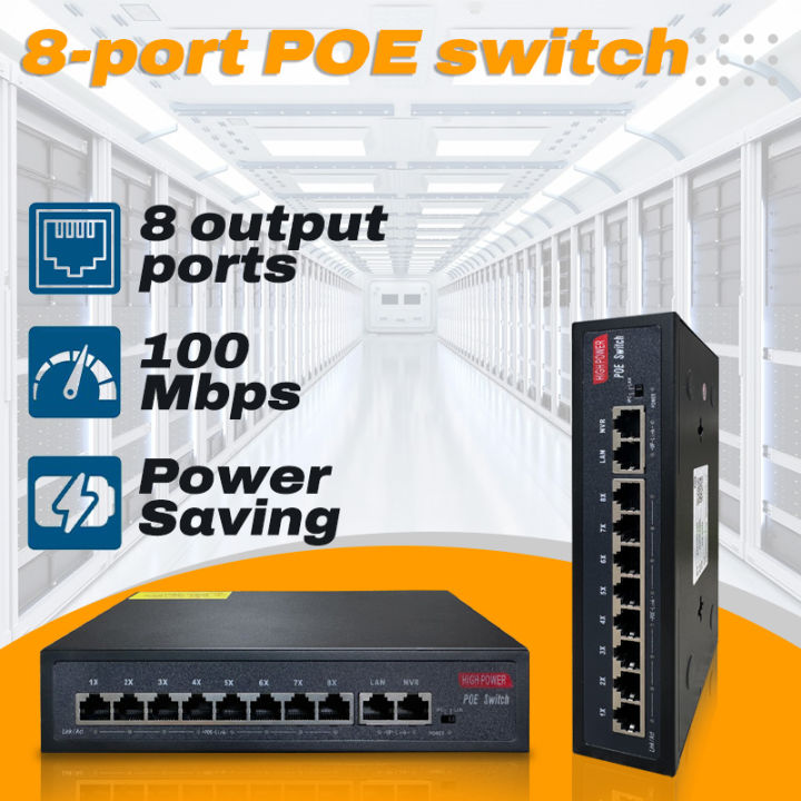 8-port 100Mbps POE Switch Suitable for IP Camera/POE Camera Security ...