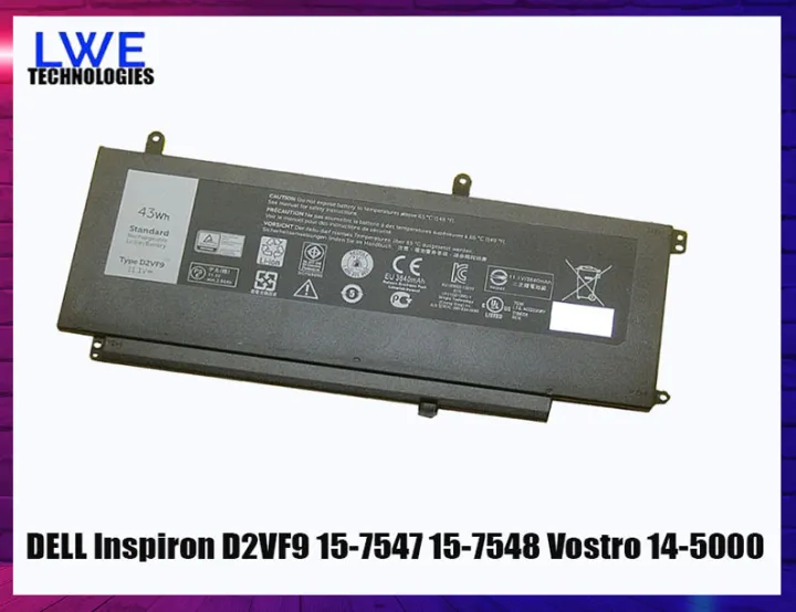 DELL Inspiron D2VF9 15-7547 15-7548 P68G Vostro 14-5000 14-5459 4P8PH ...
