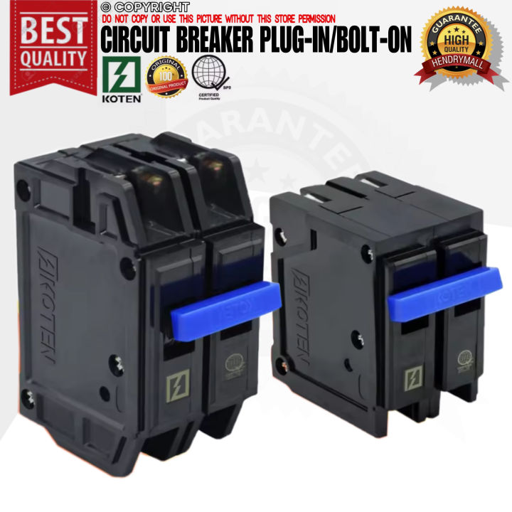 ORIGINAL KOTEN CIRCUIT BREAKER PLUG IN / BOLT ON ( 15a / 20a / 30a / 40a / 60a / 100amperes ...