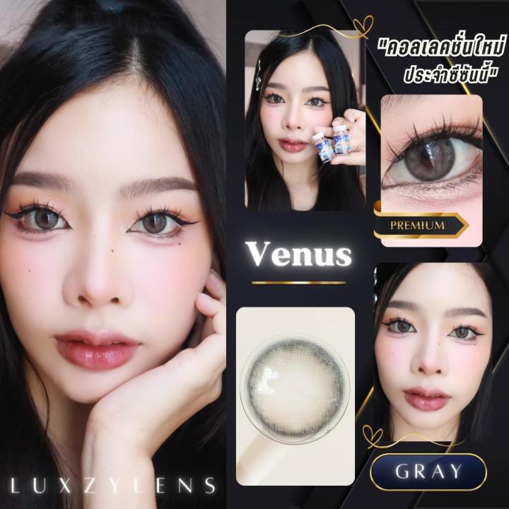 🔥คอนแทคเลนส์ ขนาดกลาง Venus (Luxzylens) Brown/Gray | Lazada.co.th