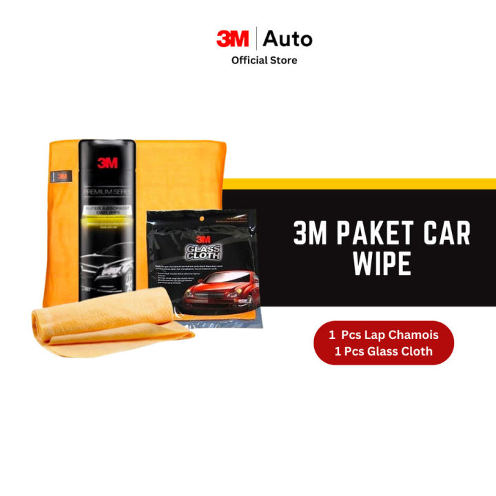 Paket Car Wipe Pack 3M - Premium Car Wipe dan Glass Cloth | Lazada ...