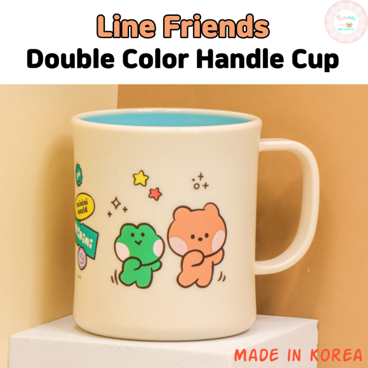 Line Friends Cup Double Color Handle Cup Made in Korea Line Friends ...
