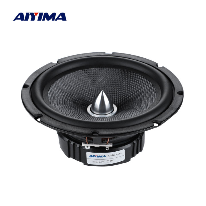 AIYIMA 6.5 Inch 4/8 Ohm 60W Audio Car Midrange Bass Speaker Sound Speaker Glass Fiber Bullet ...