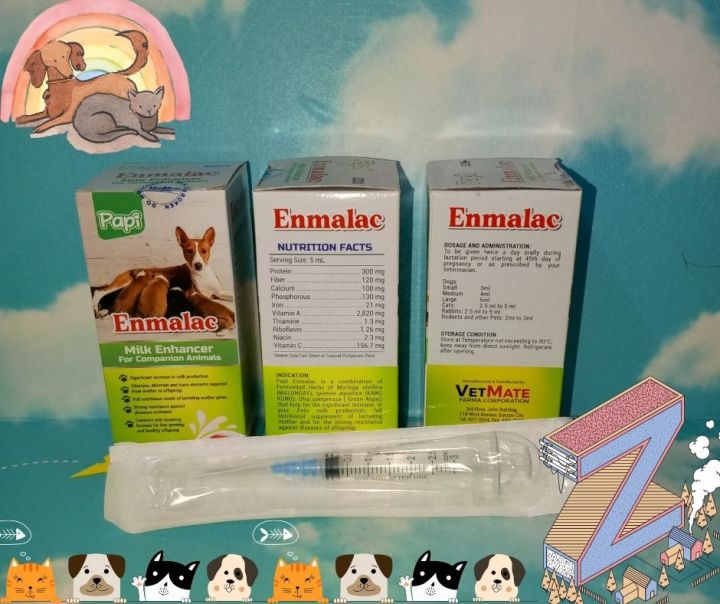 Enmalac Milk Enhancer for Pets 120ml with 1 FREE SYRINGE | Lazada PH