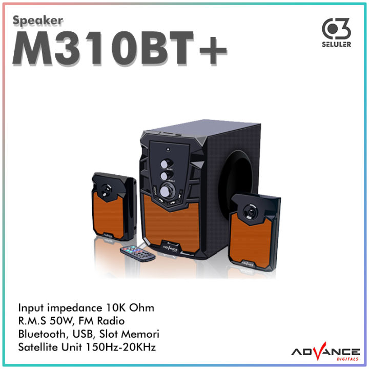 SPEAKER AKTIF ADVANCE M310BT+ PLUS BLUETOOTH BASS SUBWOOFER | Lazada Indonesia
