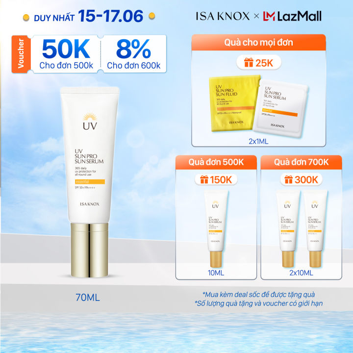 Serum Chống Nắng Dưỡng Ẩm Isa Knox Uvsun Pro 365 Essential Sun Serum ...