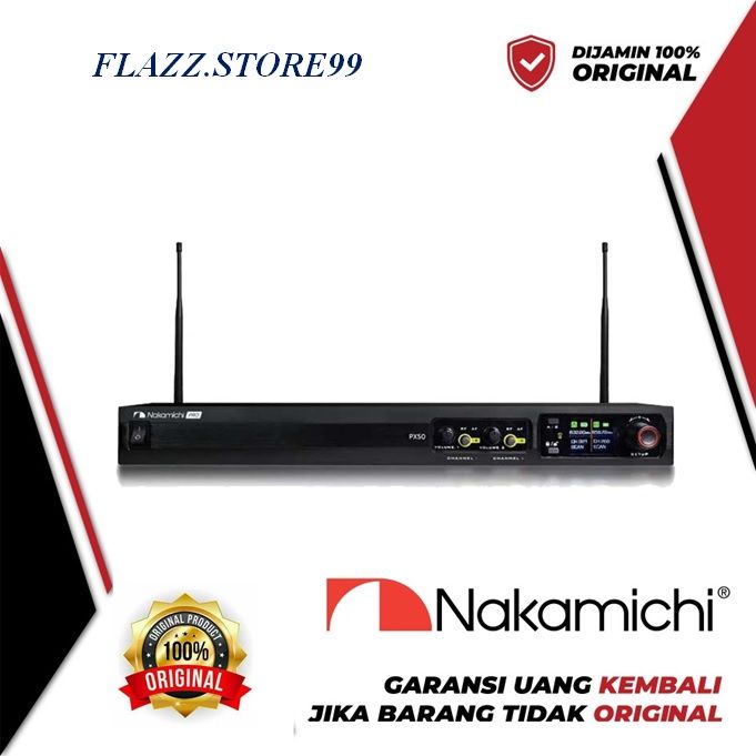 Mic WIreless Nakamichi PX50 PX 50 - Microphone Wireless Profesional | Lazada Indonesia