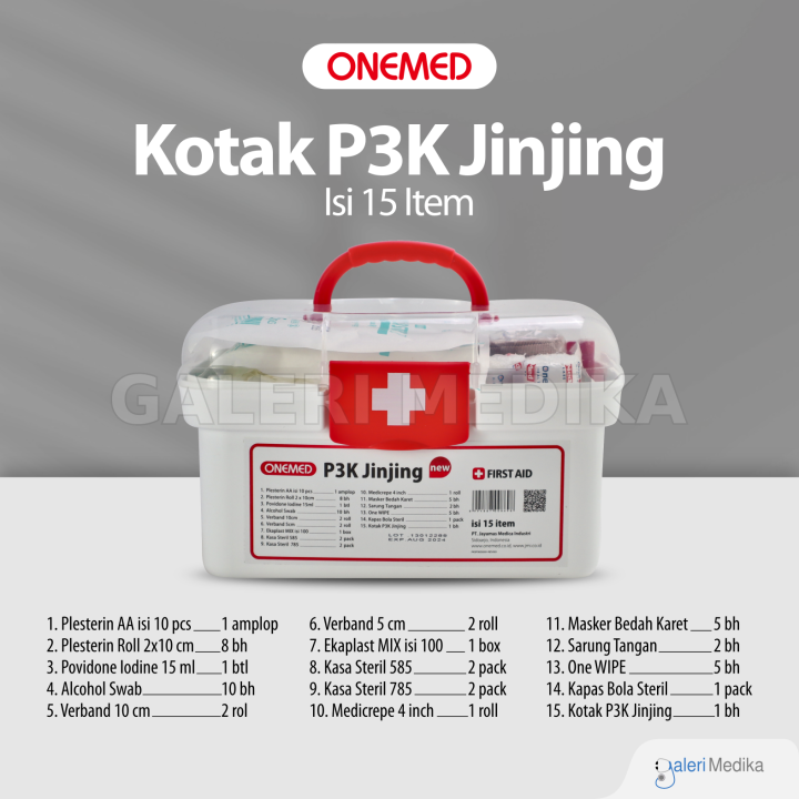 Onemed Kotak P3K Jinjing isi 15 item | Lazada Indonesia