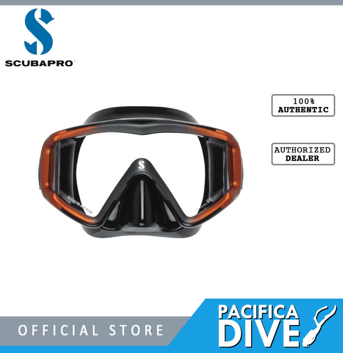SCUBAPRO, Crystal Vu Dive Mask, Black / Orange | Lazada PH