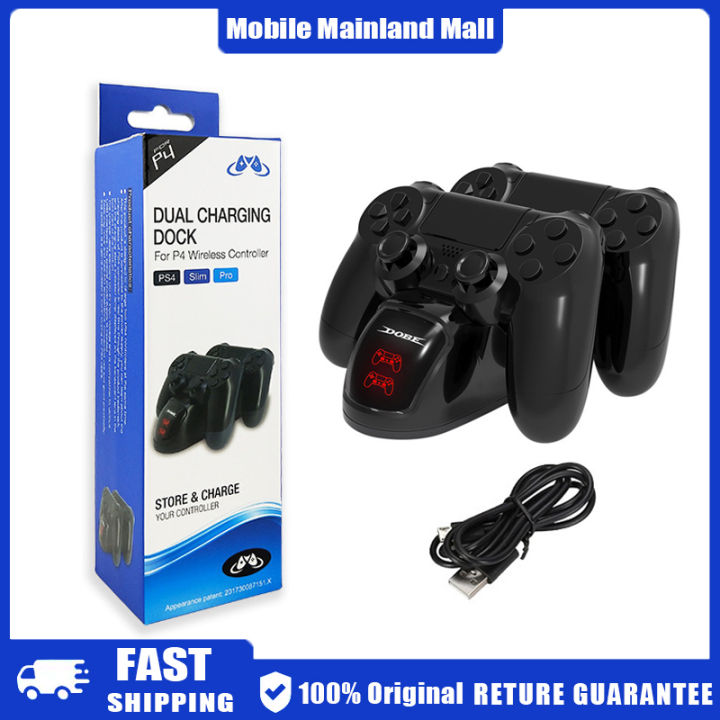 【COD/Original】Controller Charger Dock LED Dual USB PS4 Charging Stand ...