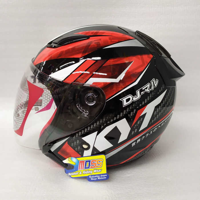 Helm KYT DJ Maru #15 Black Red Original Product | Lazada Indonesia