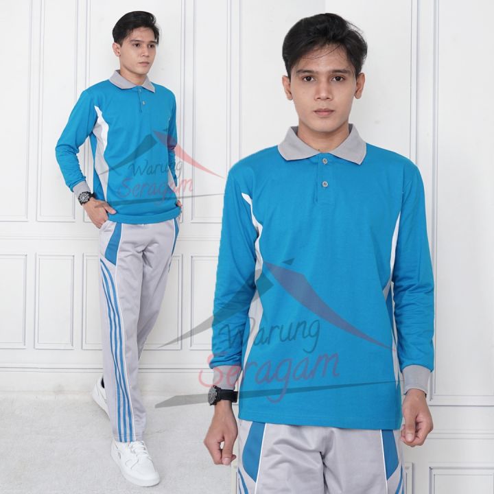 Baju Setelan Olahraga Pria / Setelan Kaos Olahraga Wanita Lengan ...