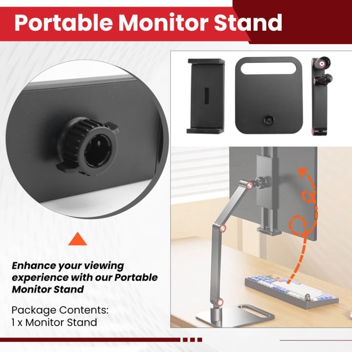 [fastour]Portable Monitor Stand Adjustable 360° Swivel Bracket Tablet ...