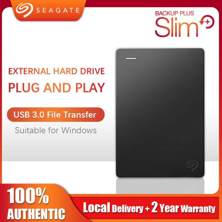 Seagate Backup Plus Slim External Hard Drive Storage Original Authentic ...
