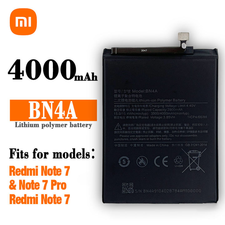 Xiaomi Redmi Note 7 Battery Original Quality and Capacity Model BN4A ...