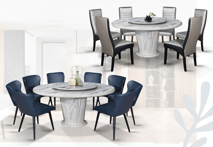 NL Round Marble Dining Table (MTJ027A4 & MTJ027B5) | Lazada