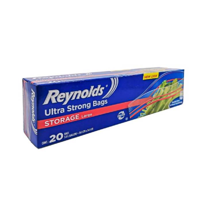 Reynolds [Storage] Zipper Bag Large 20pcs (26.8cm x 24.4cm) | Lazada PH