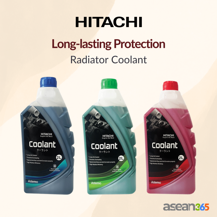 HITACHI Long Life Coolant 2 Litre GREEN / BLUE / RED | Suitable for All ...