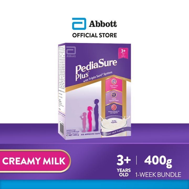 Pediasure Plus 3 Creamy Milk 400g for Kids Above 3 Years Old Powdered ...