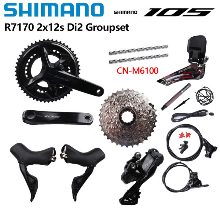 Shimano 105 Di2 R7170 2x12 Speed R7100 Crankset 170mm 50-34T R7150 ...