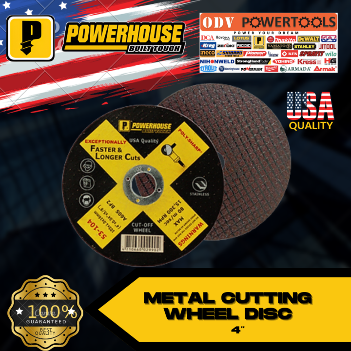 Powerhouse 4" Cutting Disc for Stainless ~ ODV POWERTOOLS | Lazada PH