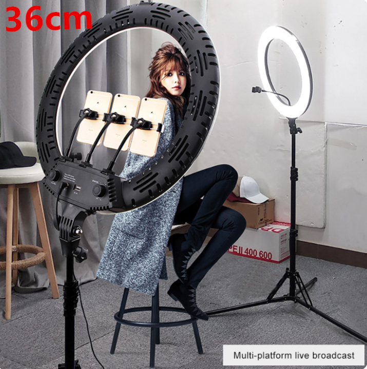 New 36cm large self-timer ring light dimmable LED photography light 3 ...