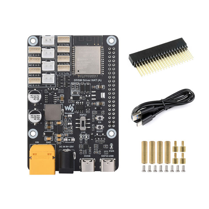 Motor Drive Board WiFi Wireless ESP32 DDSM Motor Driver HAT Type-C ...