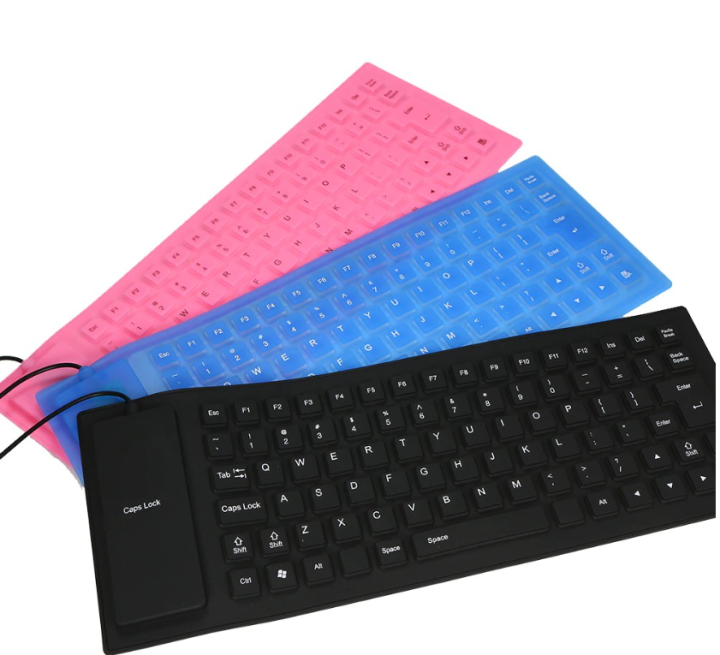 Foldable Flexible Keyboard Waterproof USB Silicone Keyboard | Lazada PH