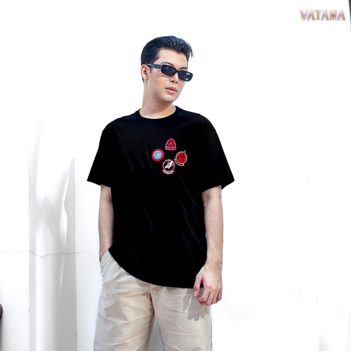 VATANA - เสื้อยืดแขนสั้น สีดำ พิมพ์ลาย TOP GUN MAVERICK : Badge ...