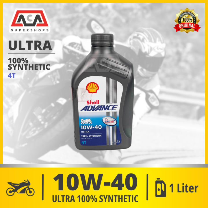 SHELL ADVANCE ULTRA 100% SYNTHETIC 10W-40 GASOLINE PURE PLUS TECHNOLOGY ...