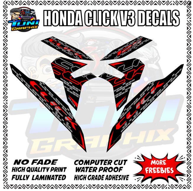 Click V3-V4 New Indo Decals 2025 Black Series - High Quality Print ...