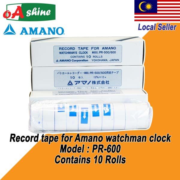 AMANO Watchman Clock Paper Tape / Paper Roll For AMANO PR600 Original ...