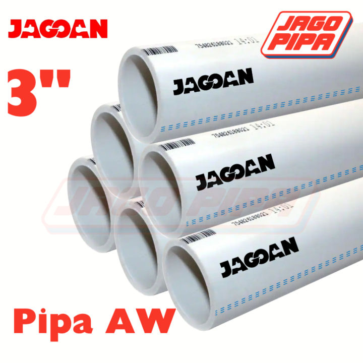Jagoan Pipa AW 3 Inch PVC Air Bersih MOF 4 Meter Paralon Putih Pralon 3 ...