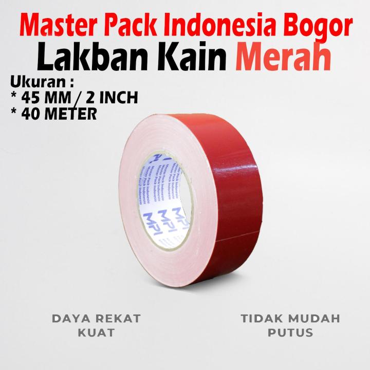 Lakban Kain Merah 2 Inch x 40 Meter - Cloth Tape Merah 40 M - Master ...