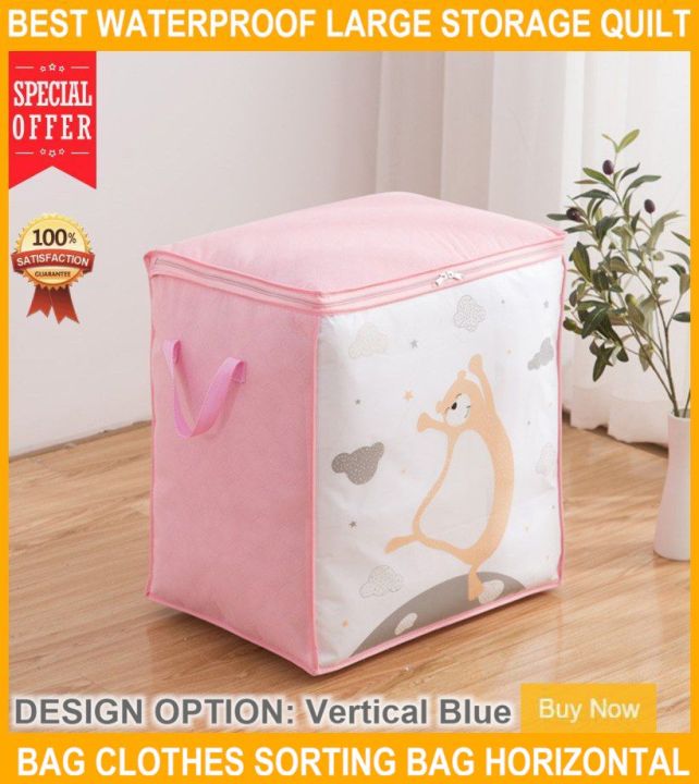 Best Waterproof Large Storage Quilt Bag Clothes Sorting Bag Horizontal ...