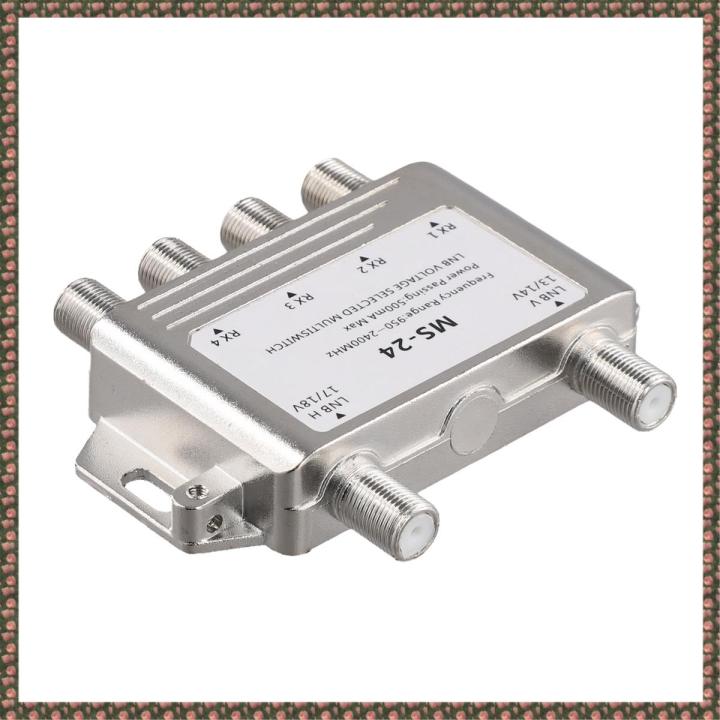 2 in 4 Out DiSEqC 4X2 Switch Satellite Signal Multiswitch LNB Voltage ...
