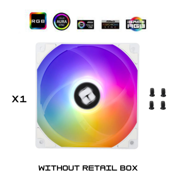 Thermalright TL-C12C CPU Cooling fans. 12cm 1550rpm Fans. Black / White ...