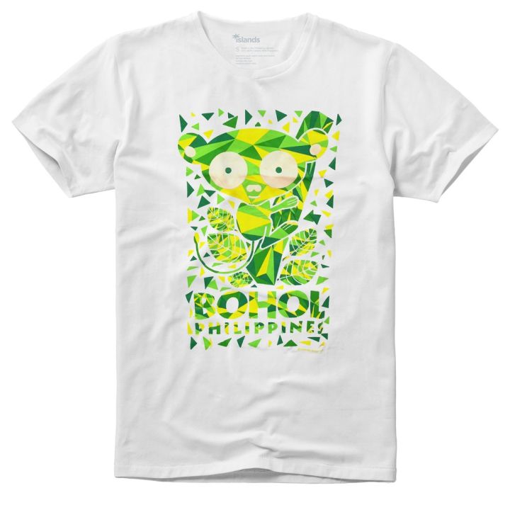 Islands Souvenirs Bohol Tarsier Look Up Men's White Shirt | Lazada PH