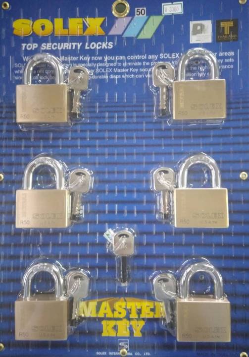 ชุดกุญแจ Solex คอสั้น ขนาด 50 มม. กุญแจอย่างดี ระบบล็อคลูกปืนมาสเตอร์ ...