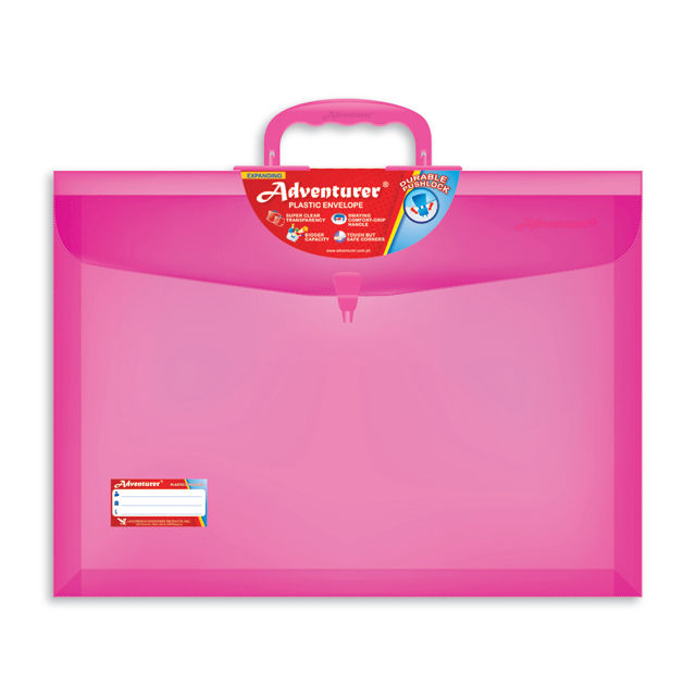 Adventurer plastic expanding envelope LONG with handle all colors ...