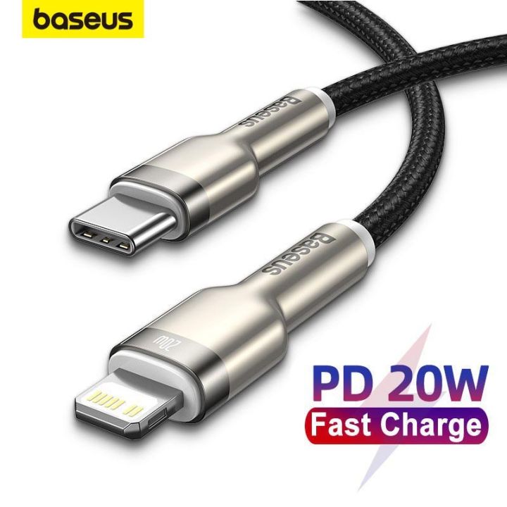 Baseus Type-C to iP PD 20W Charging Cable for iPhone 12 11 Pro Max 8 XR ...