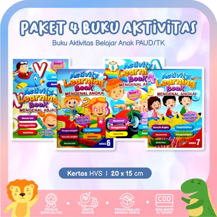 Paket Hemat 4 Buku Aktivitas Anak PAUD TK Activity Book Buku Belajar ...