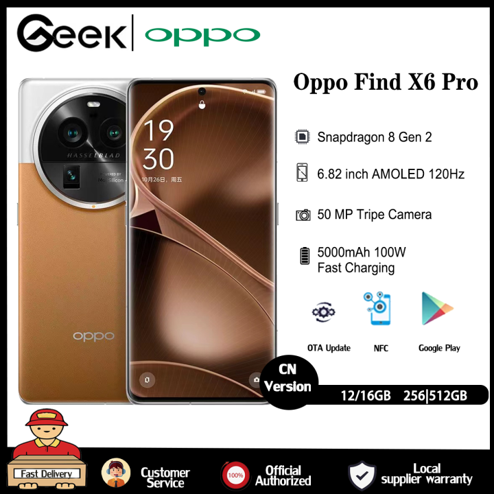 New OPPO Find X6 Pro 5G Smart Phone Snapdragon 8 Gen2 5000mAh 100W SuperVOOC 6.82 inches AMOLED ...