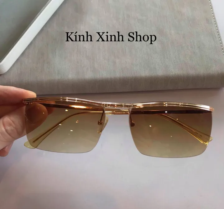 Kính râm Nam Amor Mạ Vàng 14K Cao cấp Fullbox phụ kiện (Nâu Trà ...