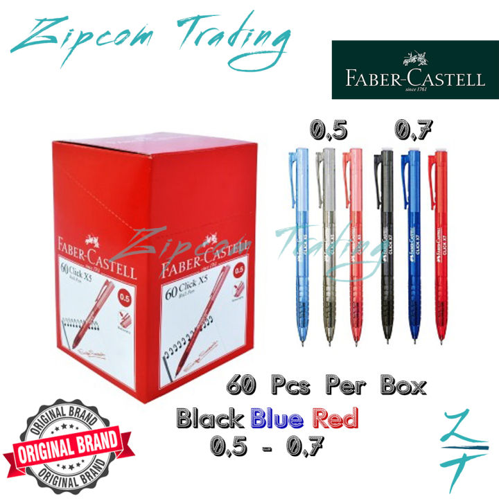 FABER CASTELL CLICK X BALLPOINT PEN (1 BOX / 60PCS) | Lazada