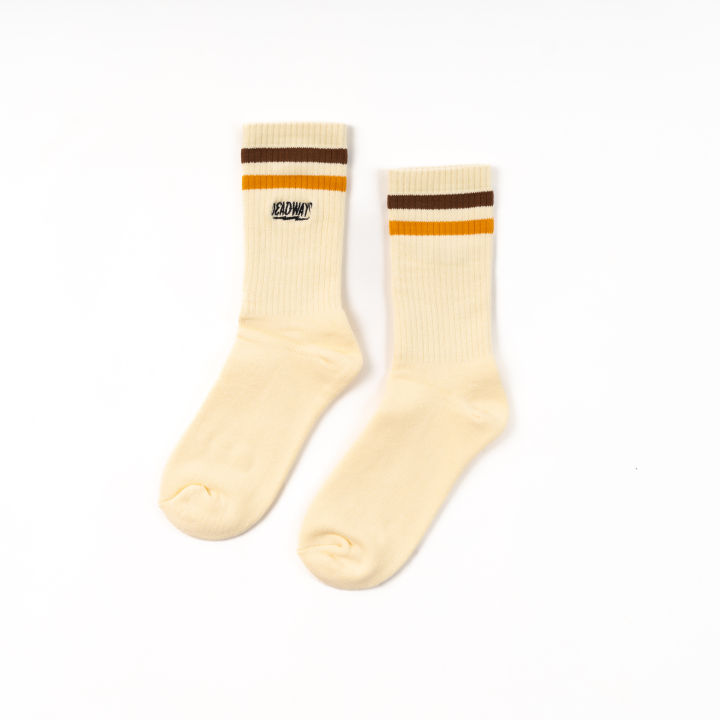 DEADWAYS Cream Stripes Socks | Lazada PH