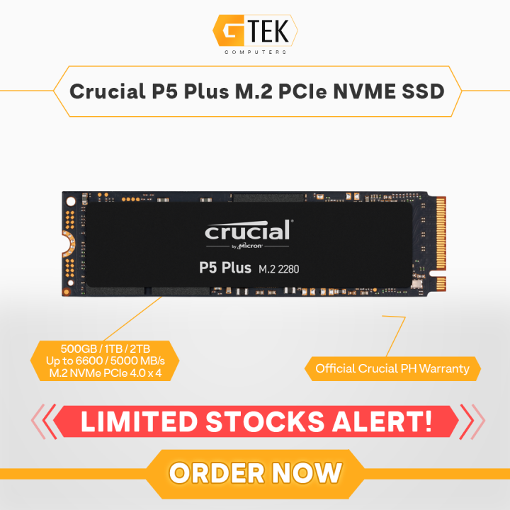 Crucial P5 Plus 500GB 1000GB 2000GB PCIe NVME M.2 SSD | Lazada PH