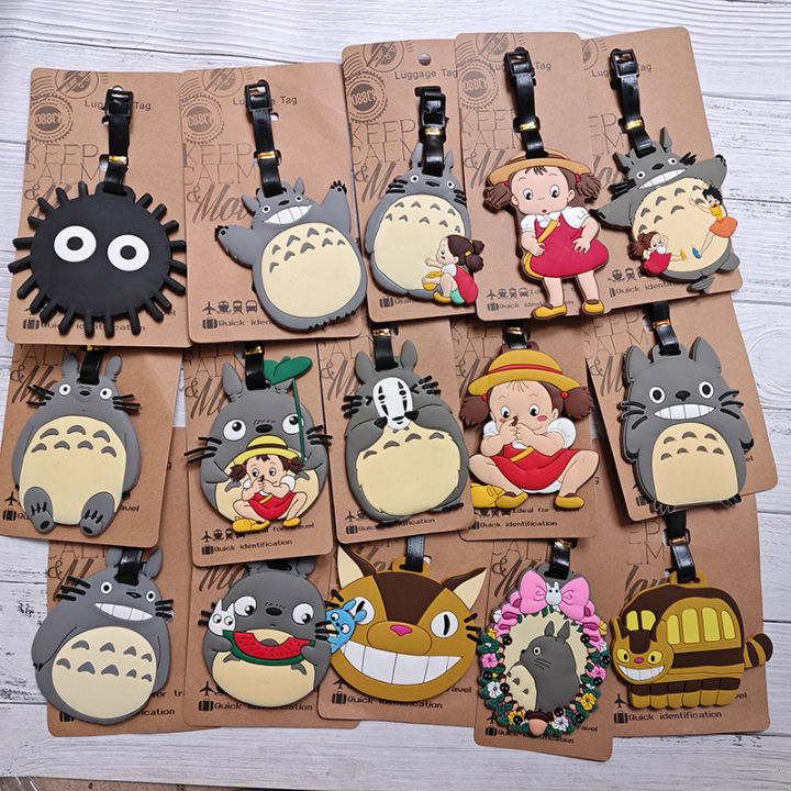 Cute Cartoon Anime Totoro Luggage Tag Miyazaki Anime Peripl Boarding ...