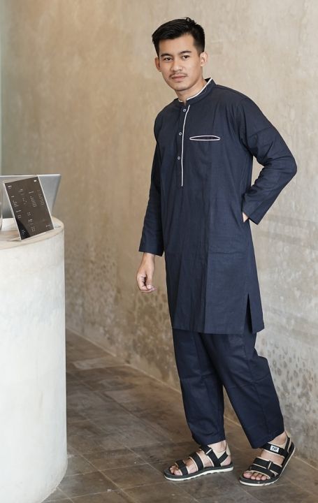 Baju Koko Gamis Pria Setelan Al-Akh Bahan Adem Full Katun Nyaman ...