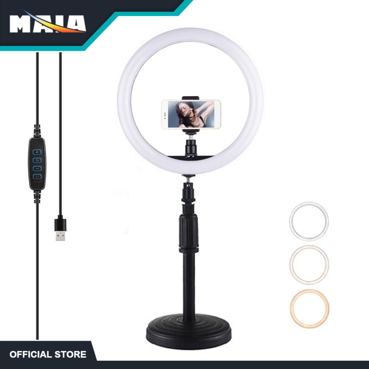 MAIA Photography 26CM LED USB Ring light Bulb Type and Adjustable ...